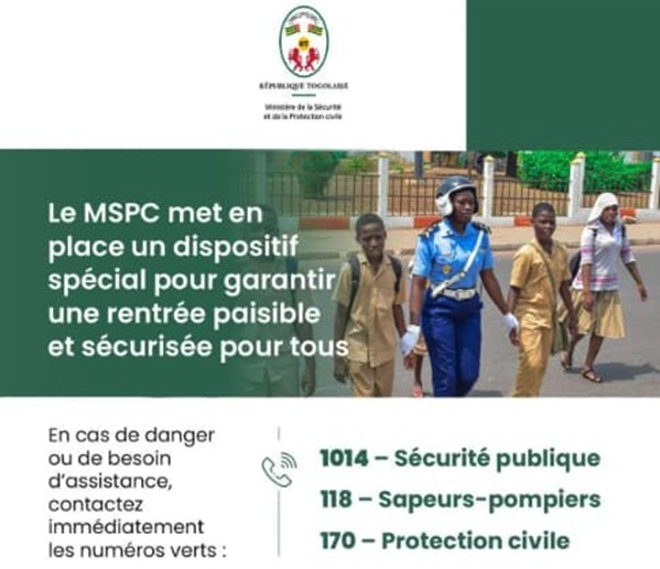 L'Opération « Rentrée Sure 2025 » pour la sécurité des élèves au Togo ...